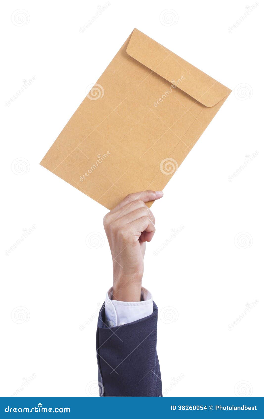 Hand Holding Brown Pack Document Stock Photo - Image of hand, delivery ...