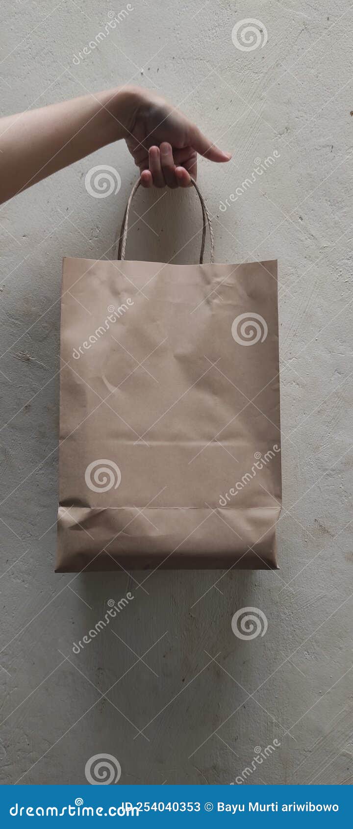 The Hand Holding the Brown Paper Bag, Bring the Paper Bag Stock Image ...