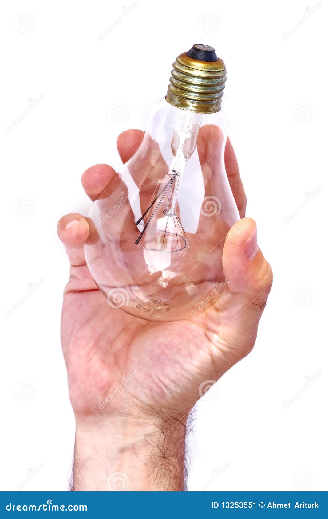 Hand holding bulb stock image. Image of consumerism, bayonet - 13253551