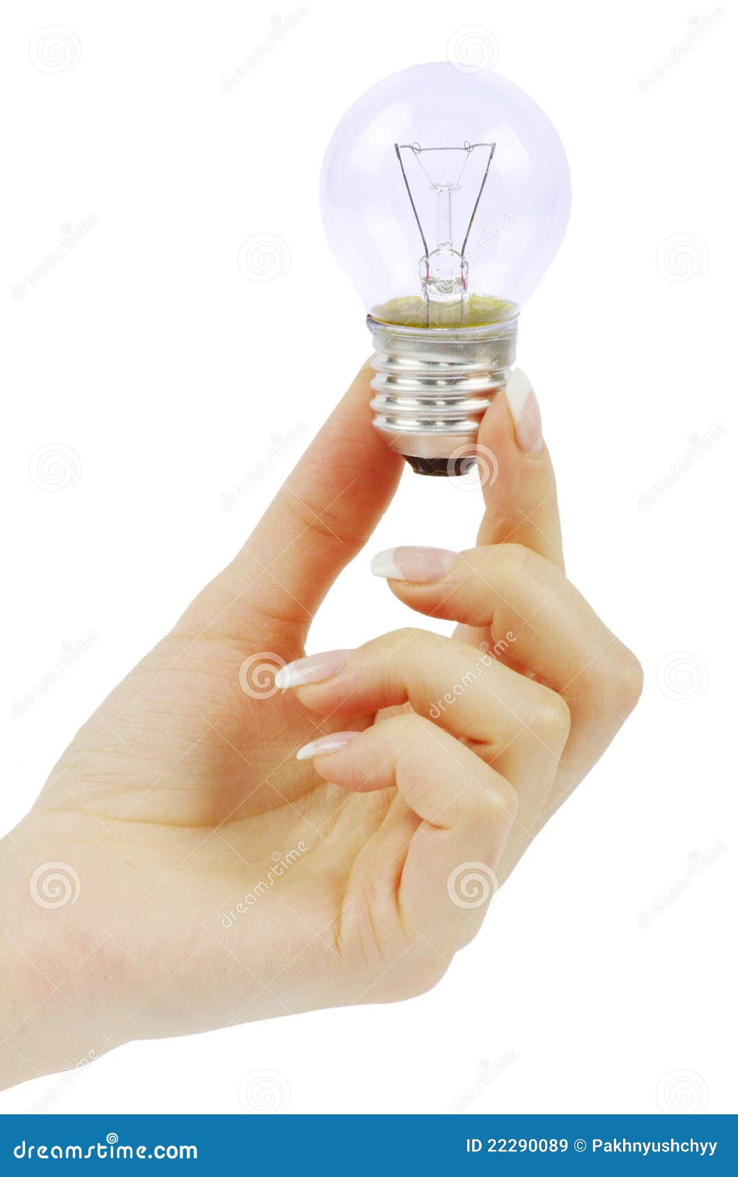 Hand holding bulb stock image. Image of save, hand, female - 22290089