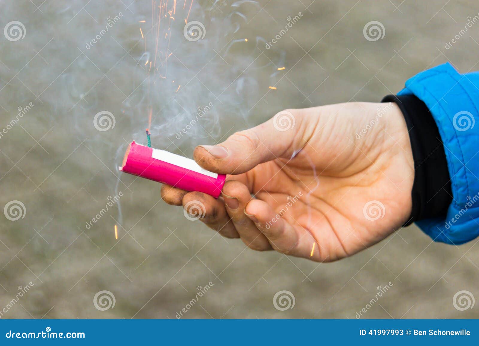 Hand Holding Burning Firework Stock Image - Image of celebrating ...