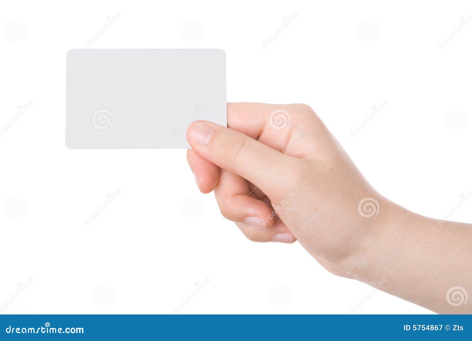 Hand Holding a Business Card Stock Image - Image of hand, empty: 5754867