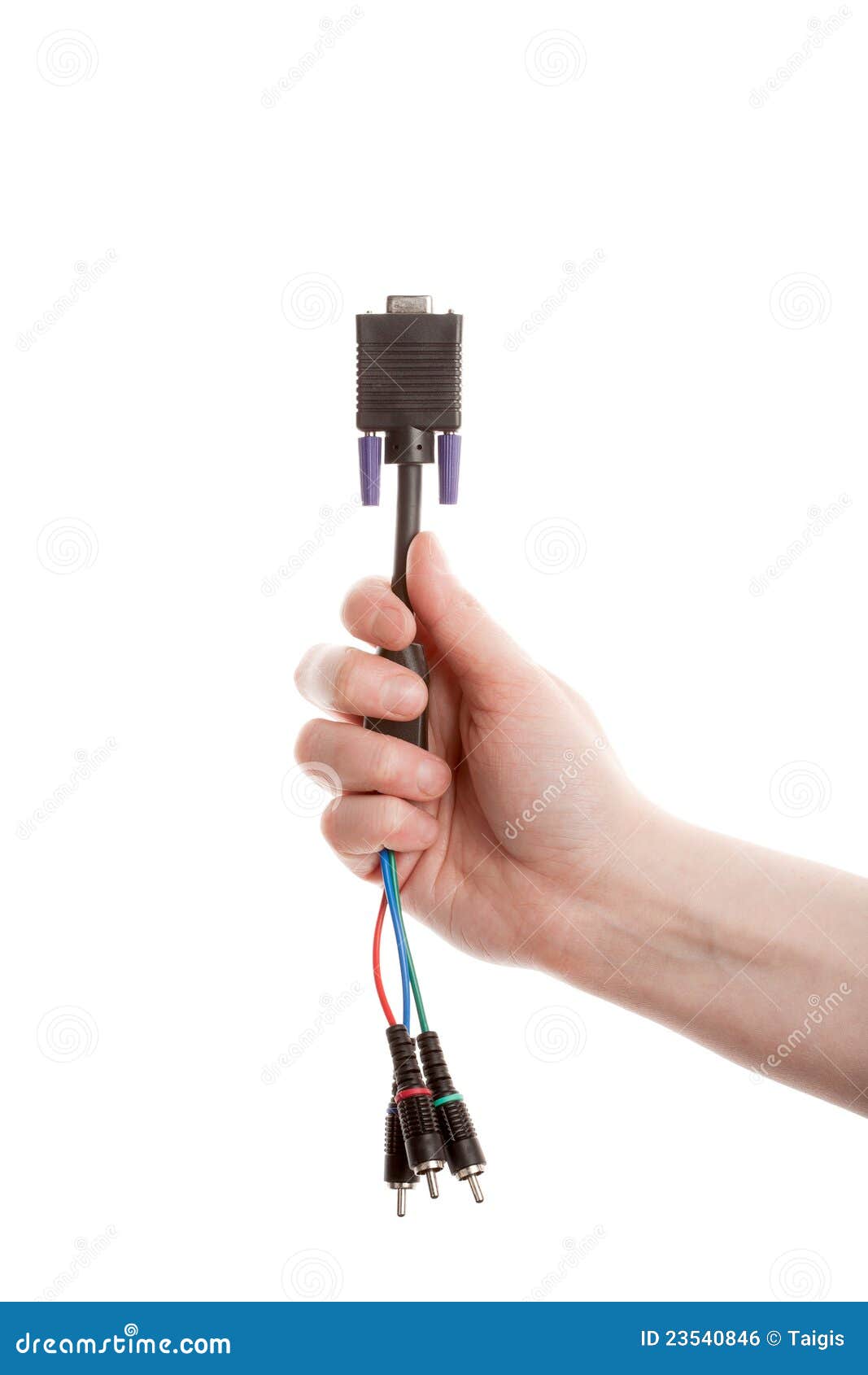 Hand holding cable stock photo. Image of internet, finger - 23540846