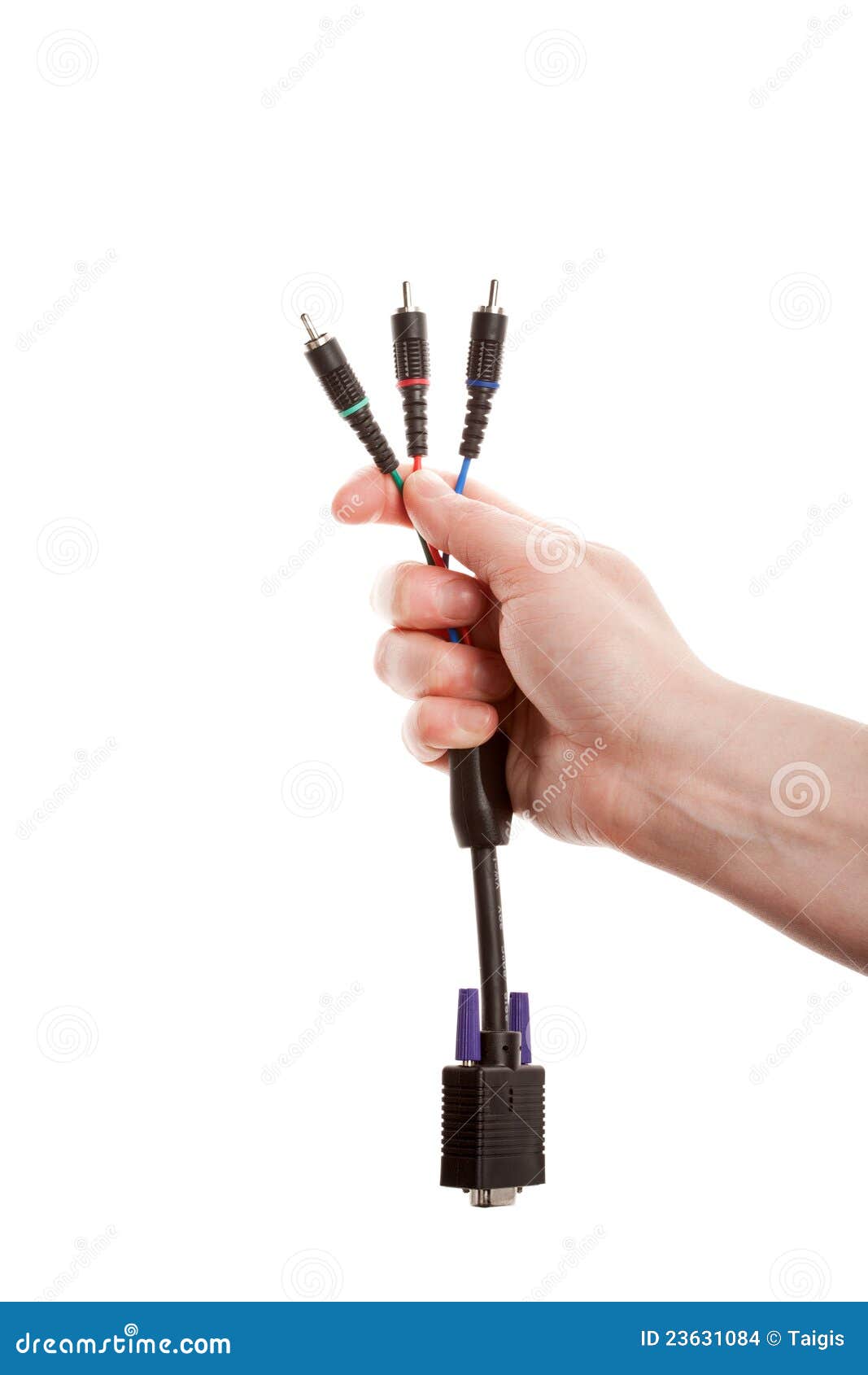 Hand holding cable stock photo. Image of white, server - 23631084