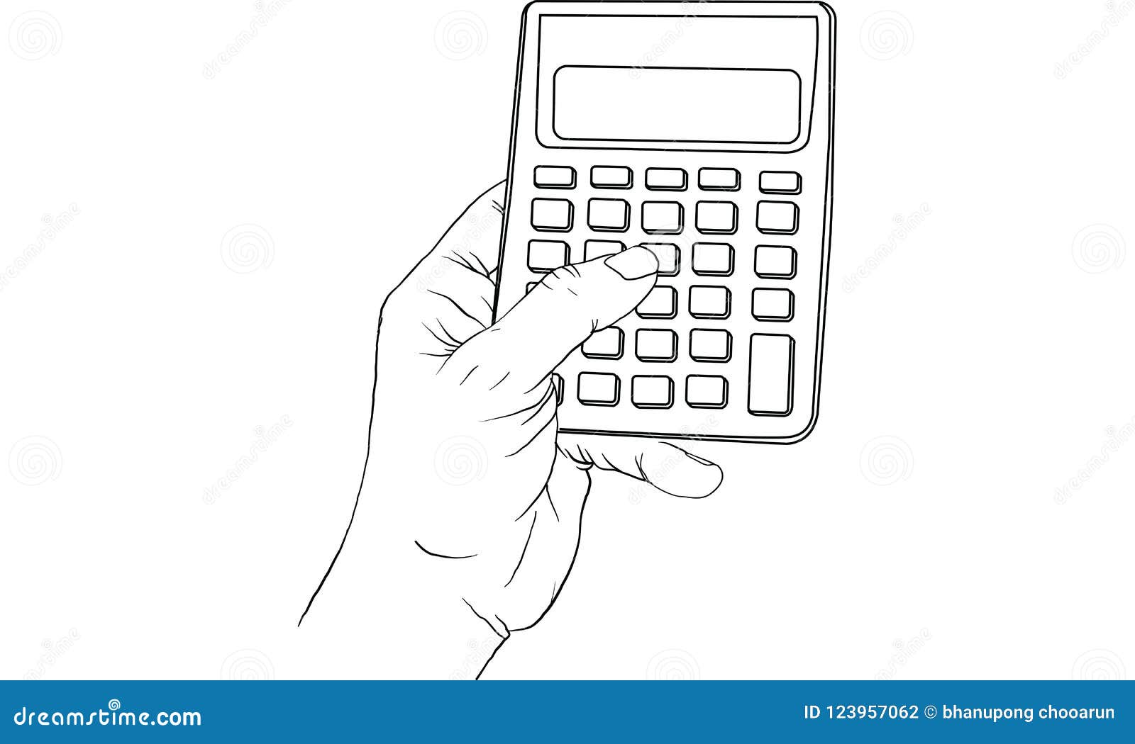 Hand Holding Calculater Vector Stock Vector - Illustration of paper ...