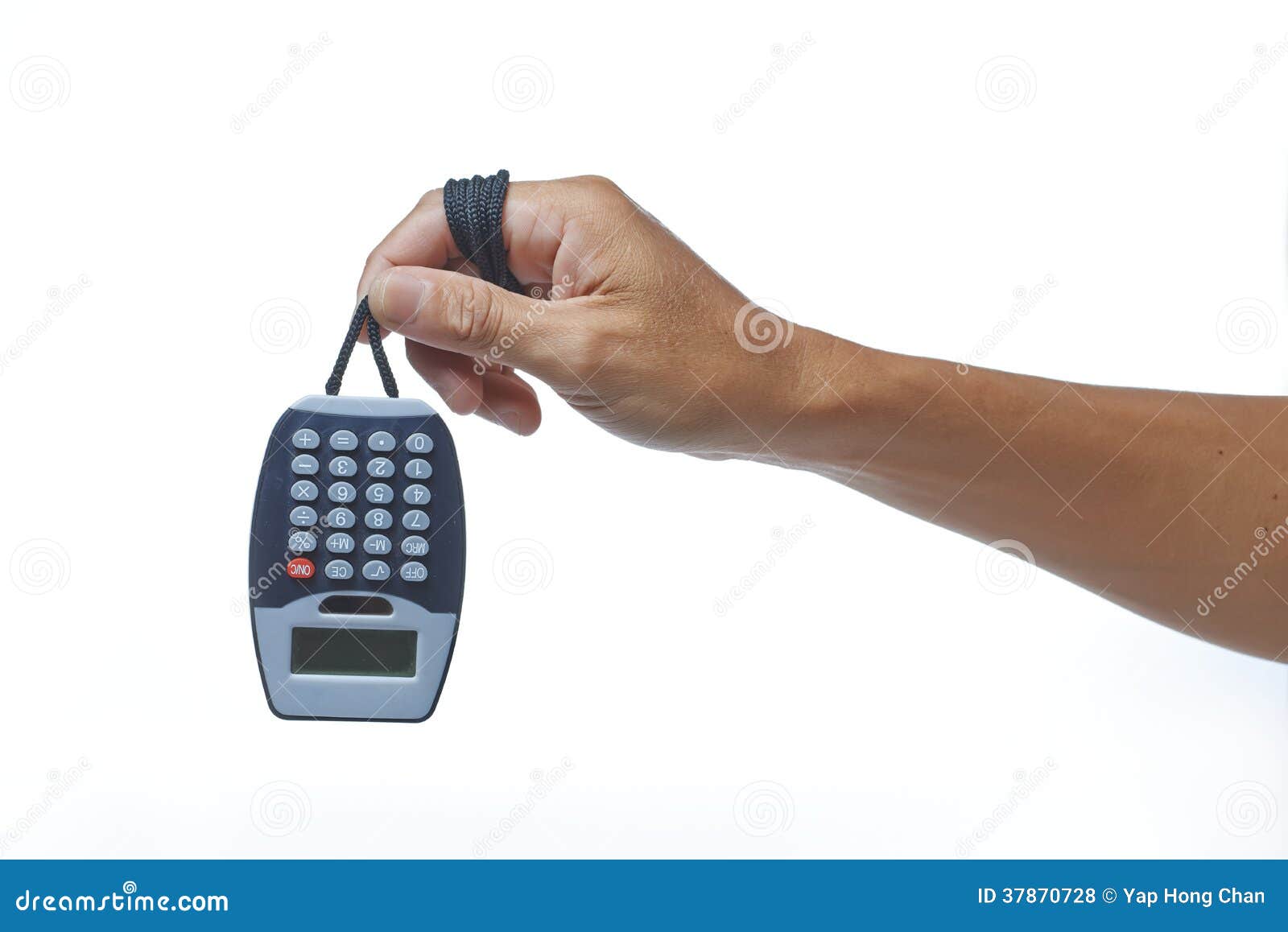 Hand Holding Calculator stock photo. Image of finger - 37870728