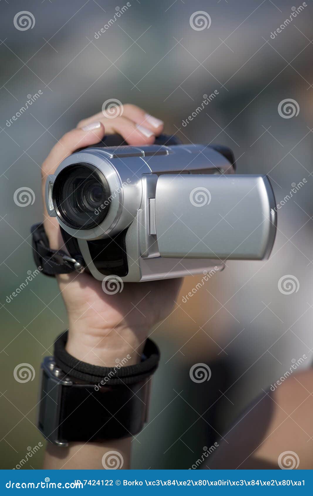 Hand holding camera stock photo. Image of modern, electrical - 7424122