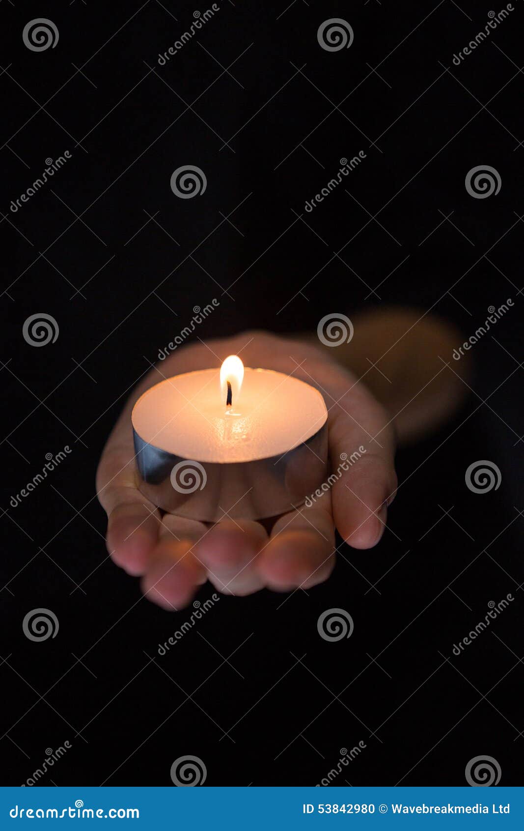 Hand holding candle stock photo. Image of person, flame - 53842980