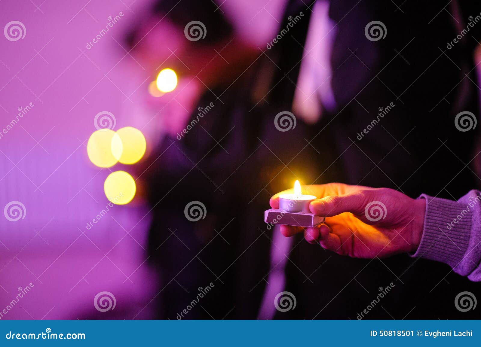 Hand holding candle stock image. Image of giving, peace - 50818501