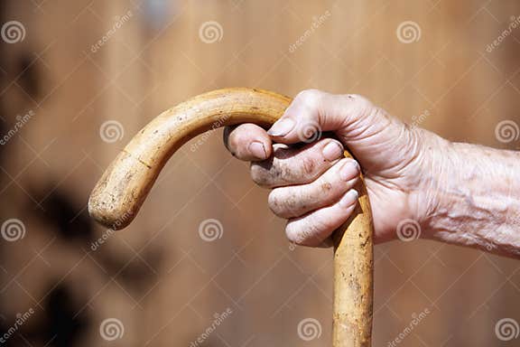Hand holding a cane stock image. Image of aged, adult - 9649853