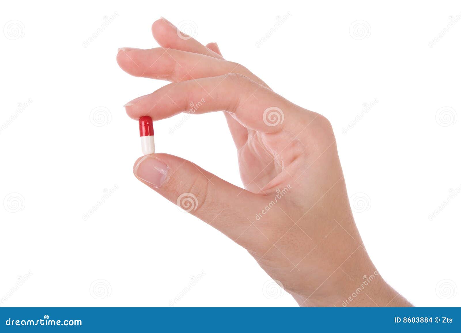 Hand Holding a Capsule or Pill Stock Photo - Image of fingers ...