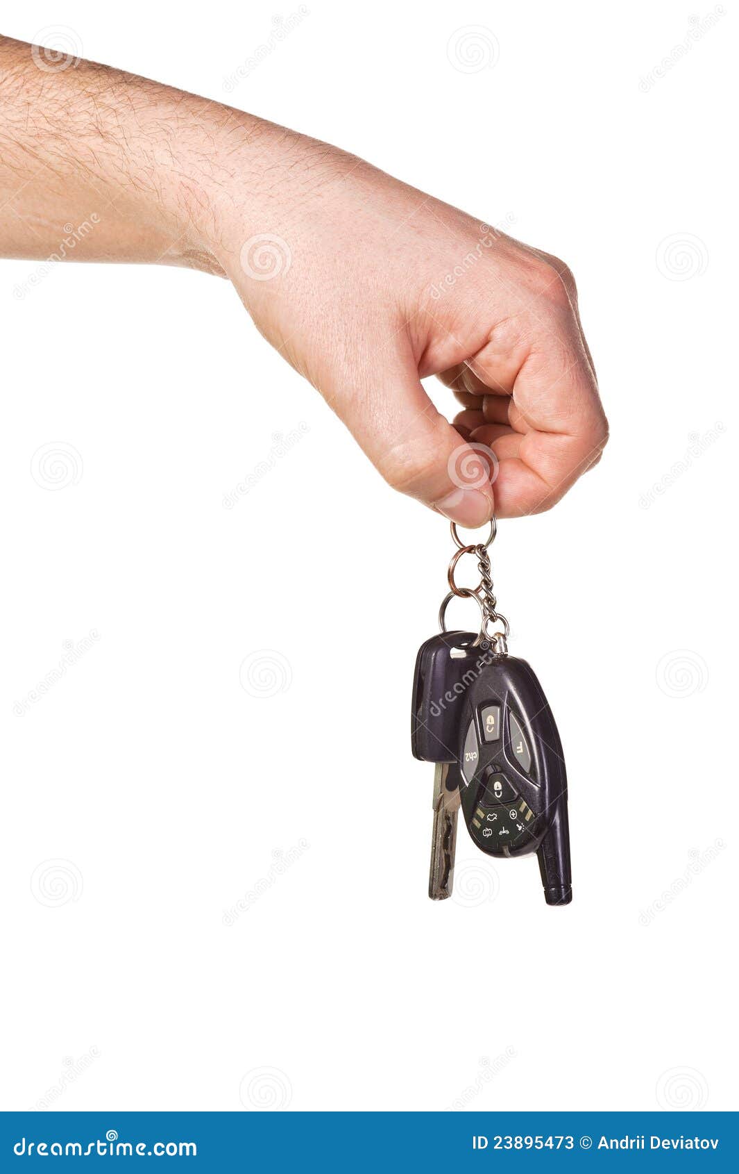 Hand Holding Car Key and Remote Control Stock Image - Image of entry ...
