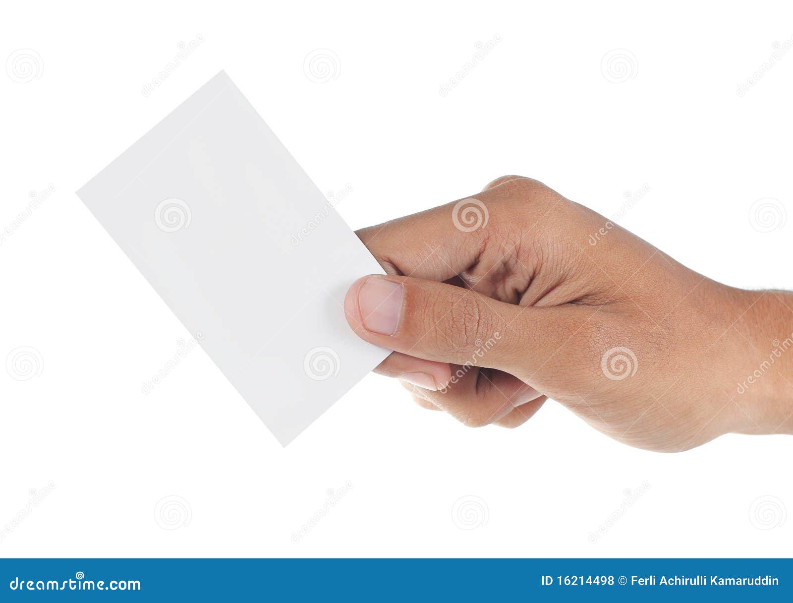 Hand is holding a card stock photo. Image of card, carry - 16214498