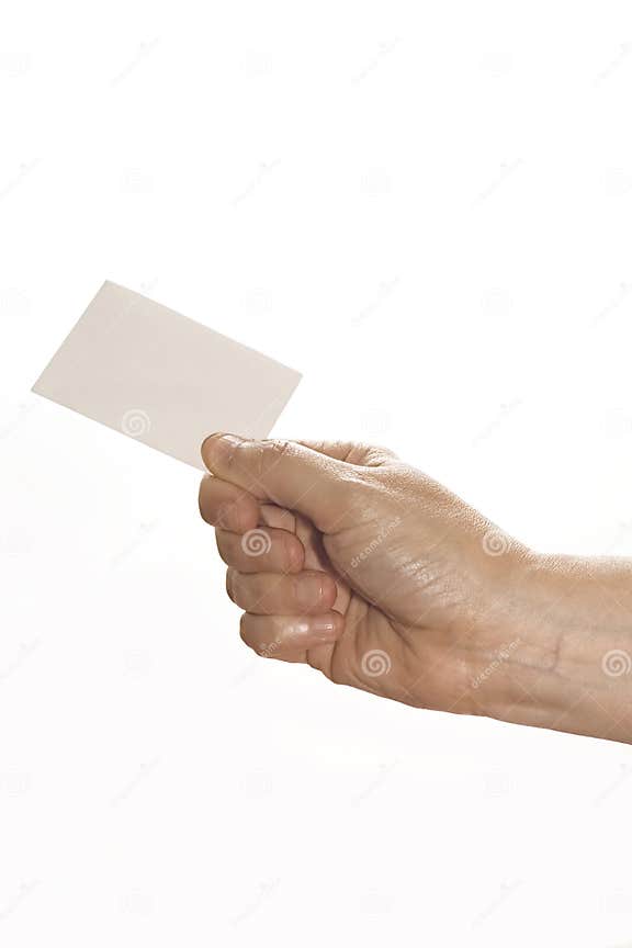 Hand Holding Card stock image. Image of human, copyspace - 4962317