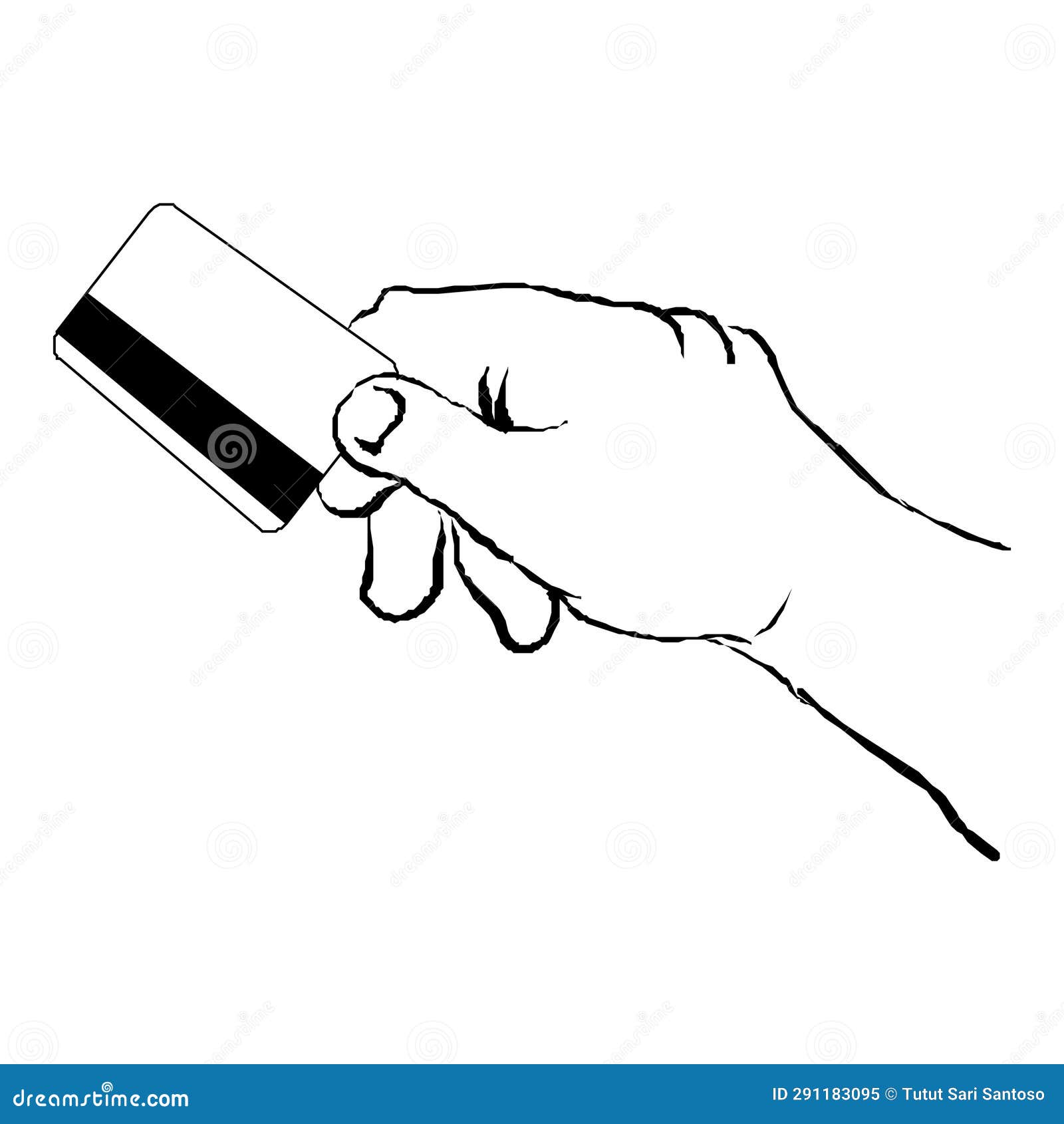 Hand holding card stock vector. Illustration of simple - 291183095