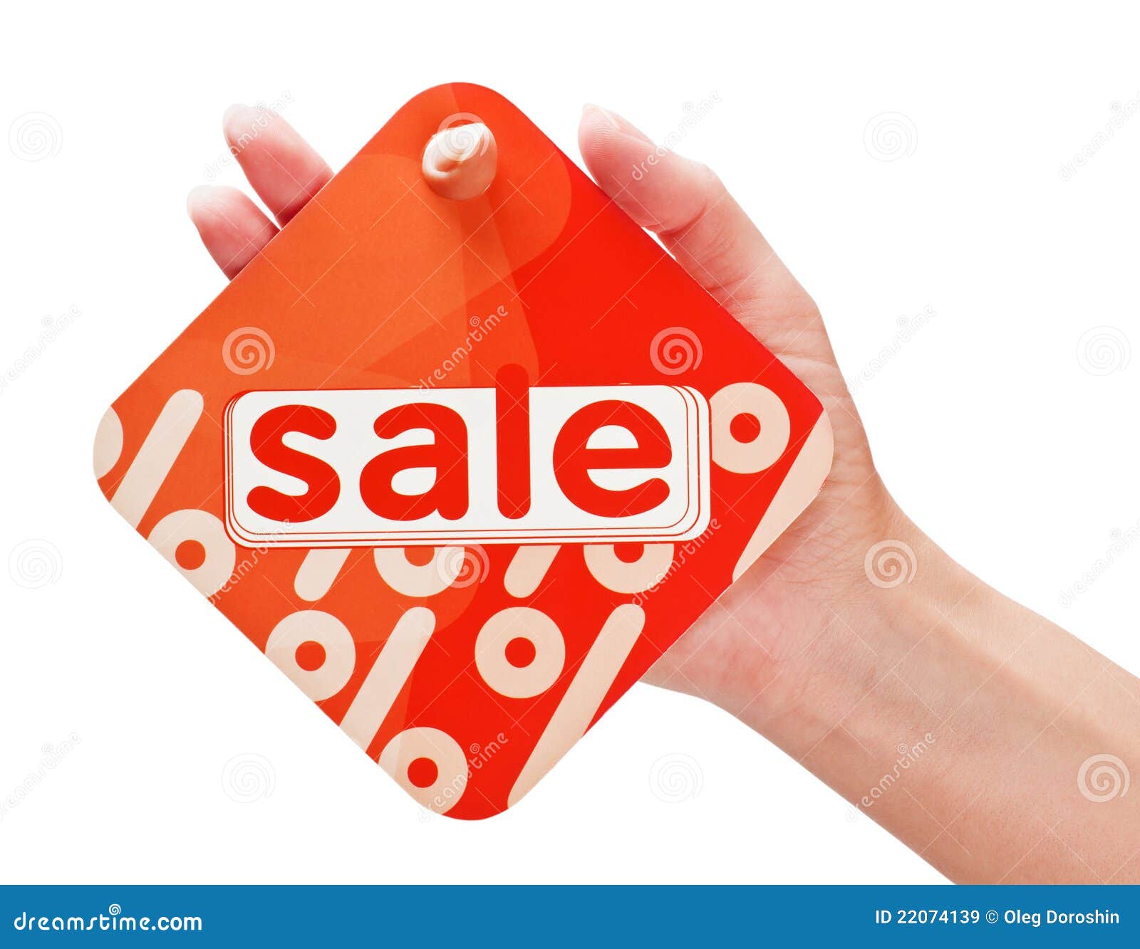Hand Holding a Card with a Discount Stock Image - Image of finger, card ...