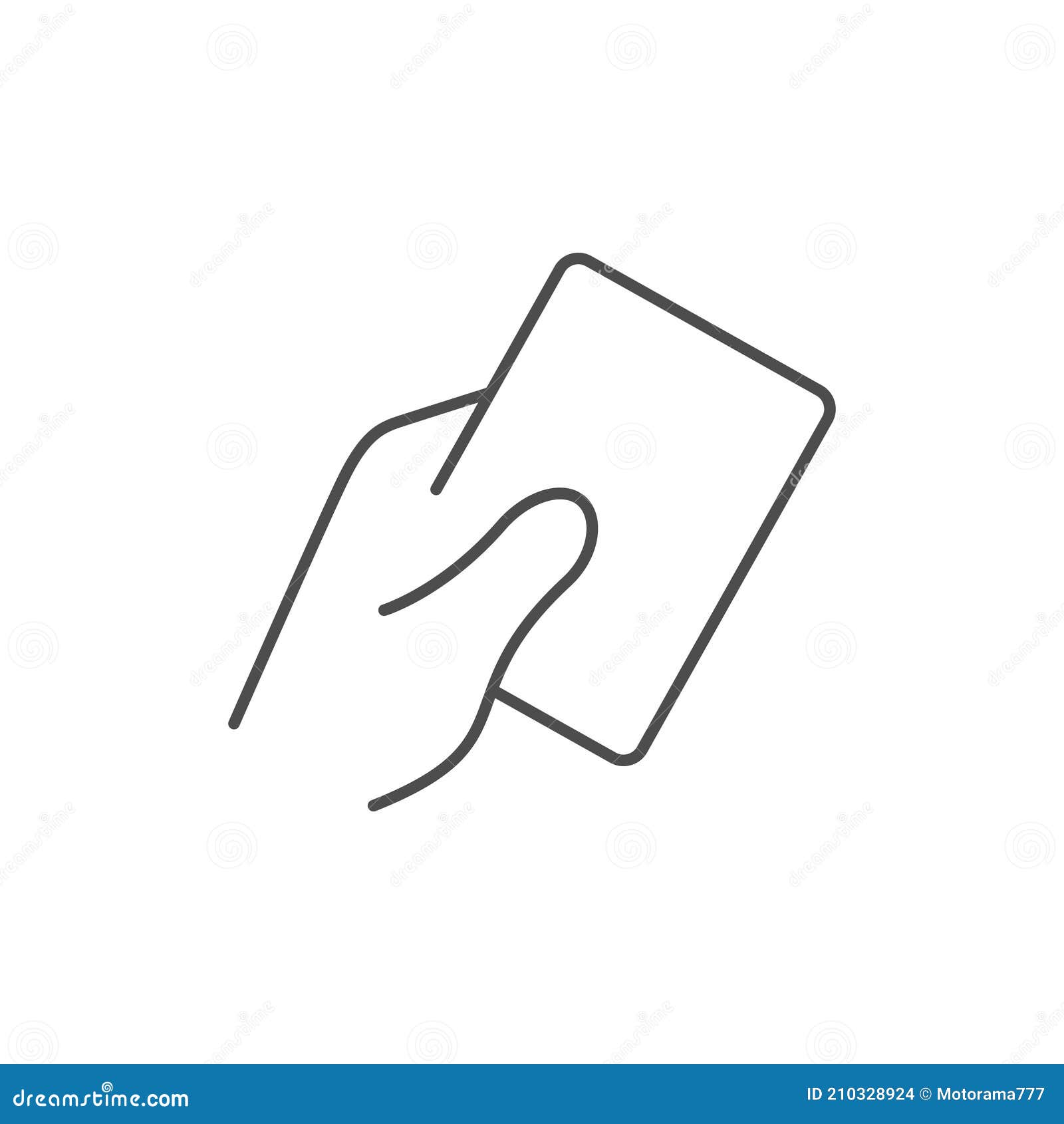 Hand Holding Card Line Icon Stock Vector - Illustration of icon, show ...