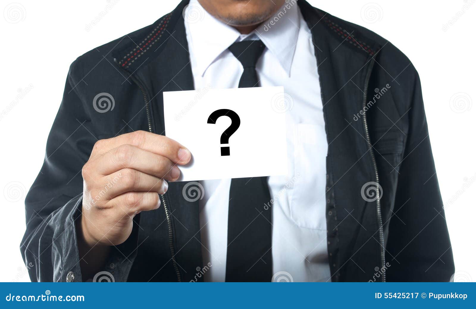Hand Holding Card Question Mark Stock Image - Image of symbol, people ...