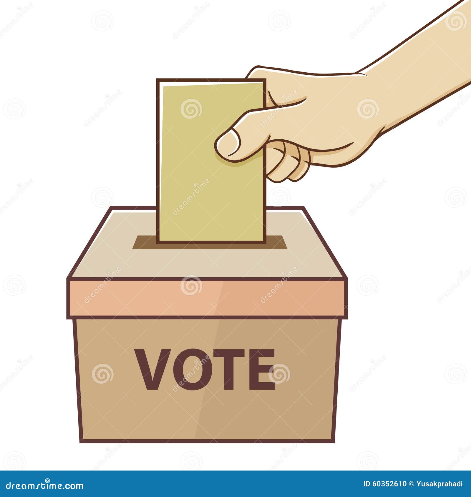 Hand Holding Card for Voting and Election Stock Vector - Illustration ...