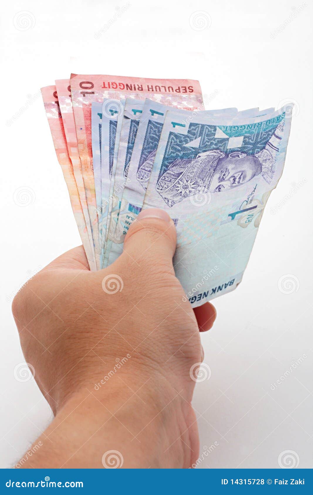 Hand holding Cash stock photo. Image of exchange, cash - 14315728
