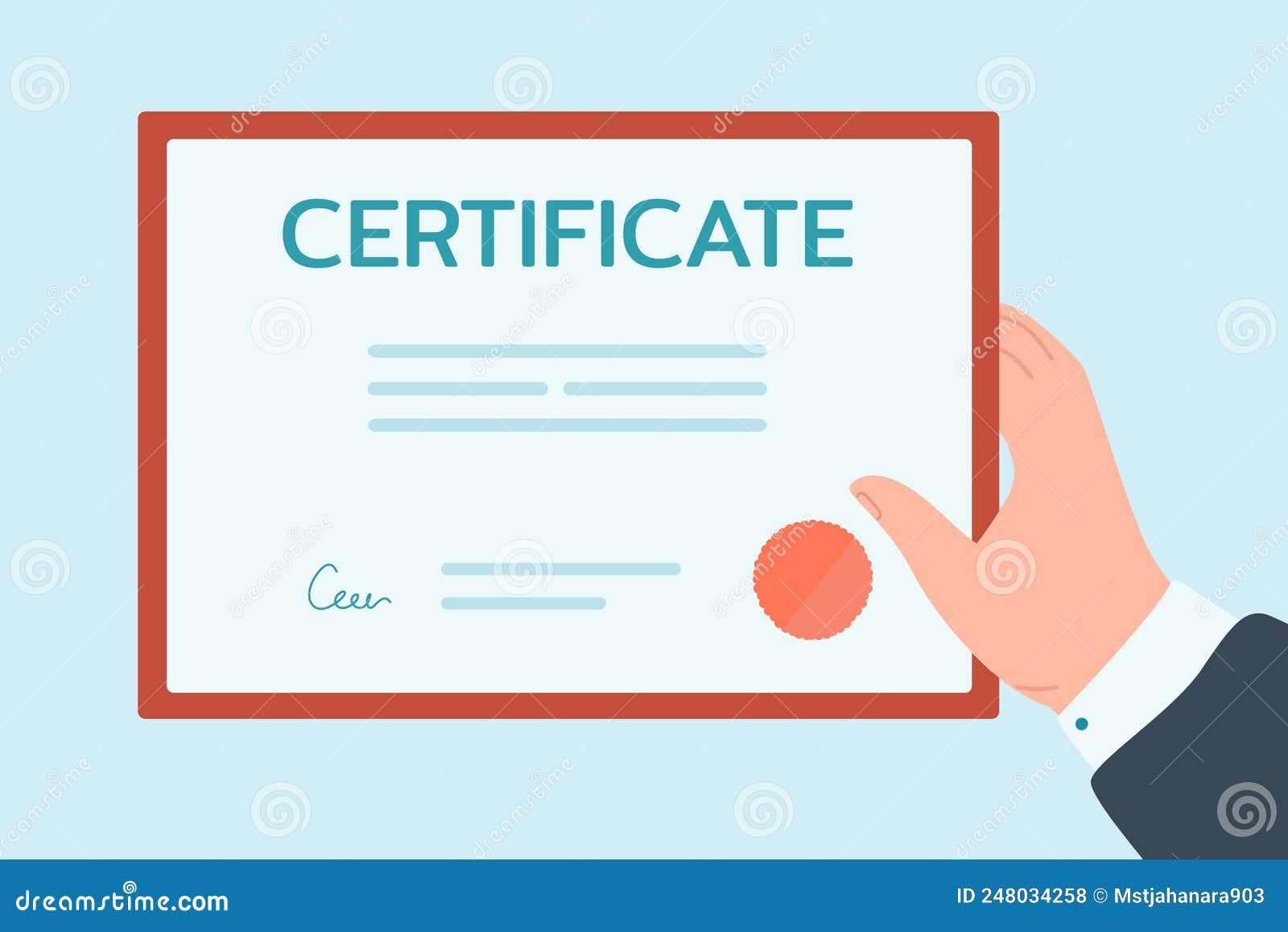 Certificate Person Receiving Stock Illustrations – 26 Certificate ...