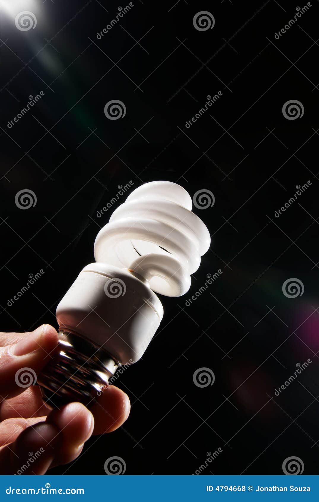 Hand Holding Cfl Light-bulb Lamp Stock Photo - Image of background ...