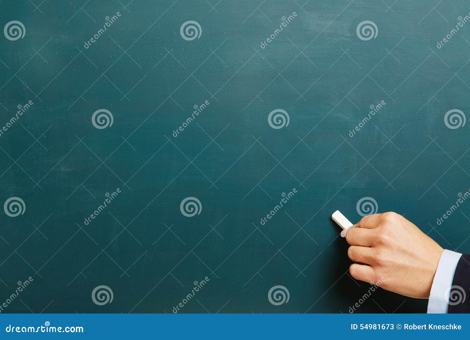 Hand Holding Chalk on a Chalkboard Stock Image - Image of training ...