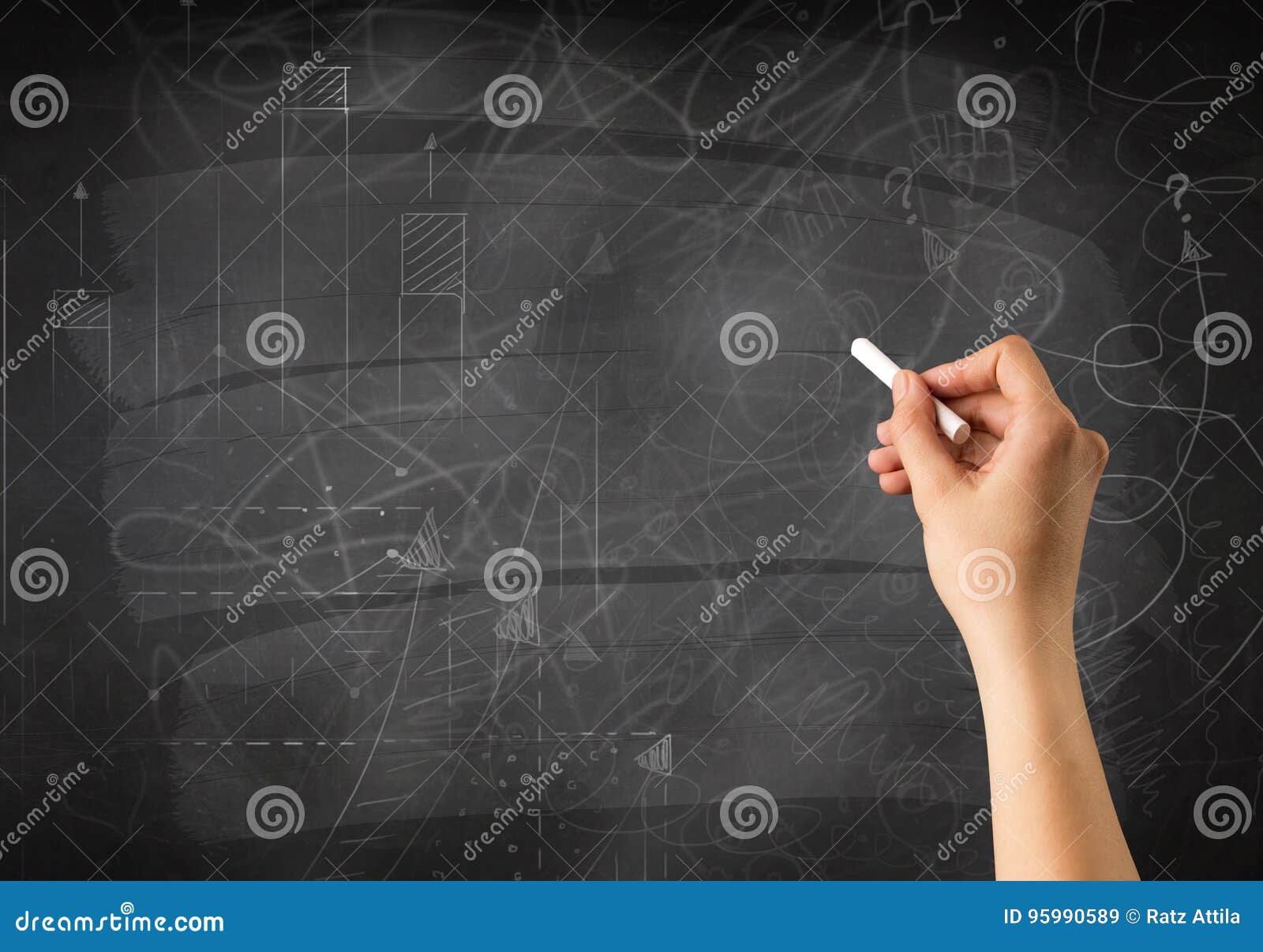 Hand holding chalk stock image. Image of hand, education - 95990589