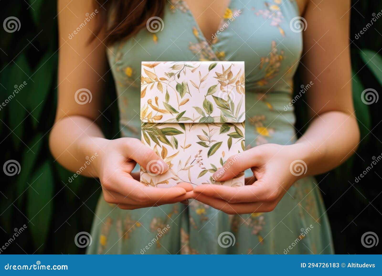 A Hand Holding a Charming Wedding Invite Stock Illustration ...