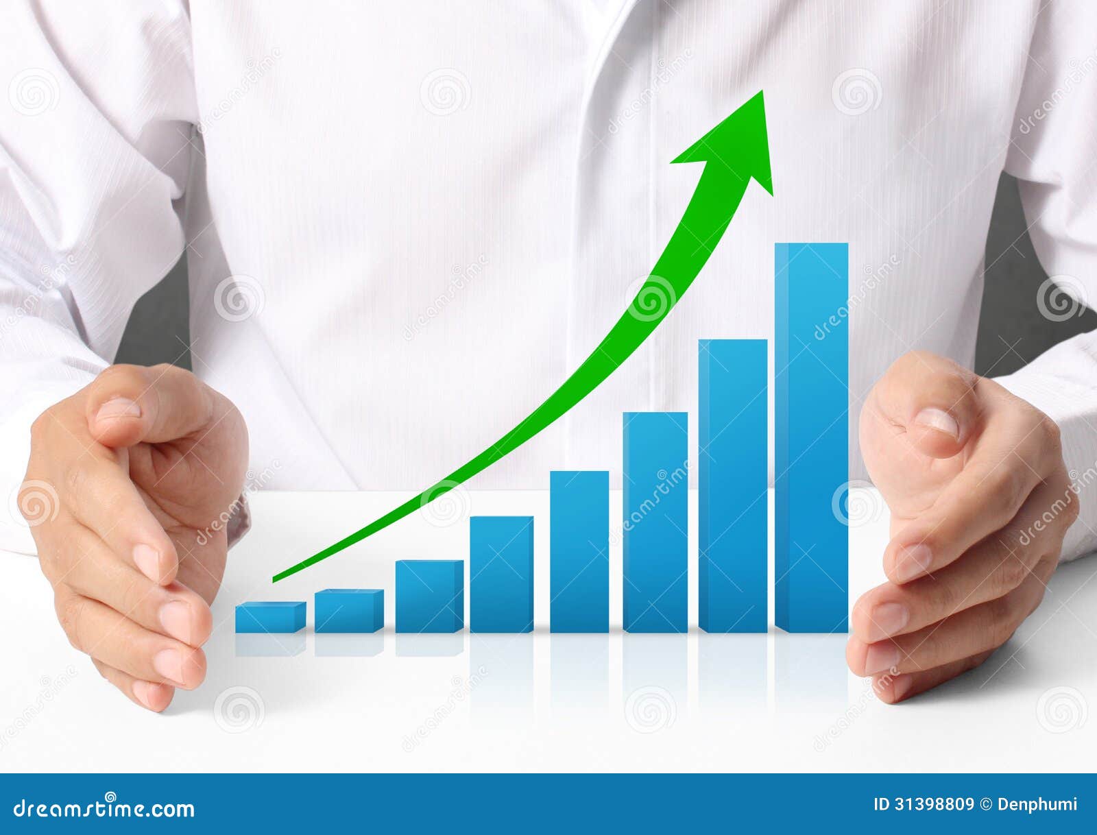Hand holding chart , graph stock illustration. Illustration of income ...