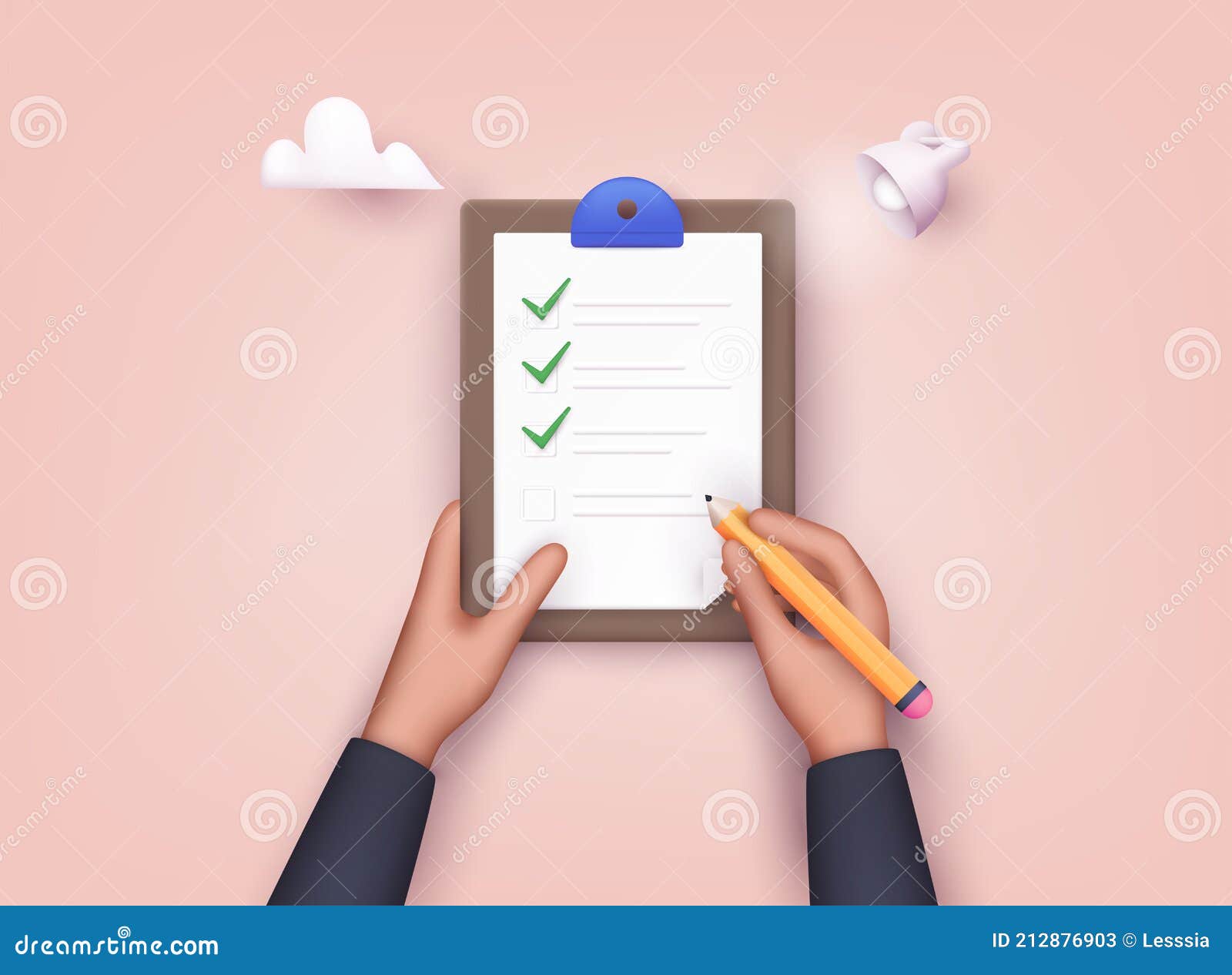 Hand Holding Checklist on a Clipboard Paper. Successful Completion of ...