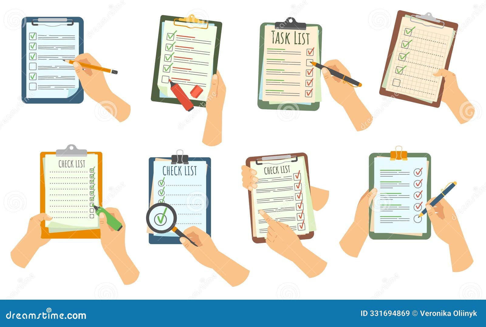 Hand Holding Checklist on Clipboard. Task Inspection or Requirements ...