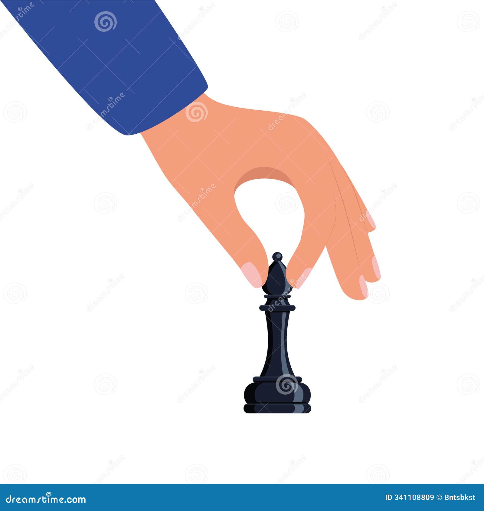 Hand Holding Chessman Piece Bishop. Playing Chess. Chess Game ...
