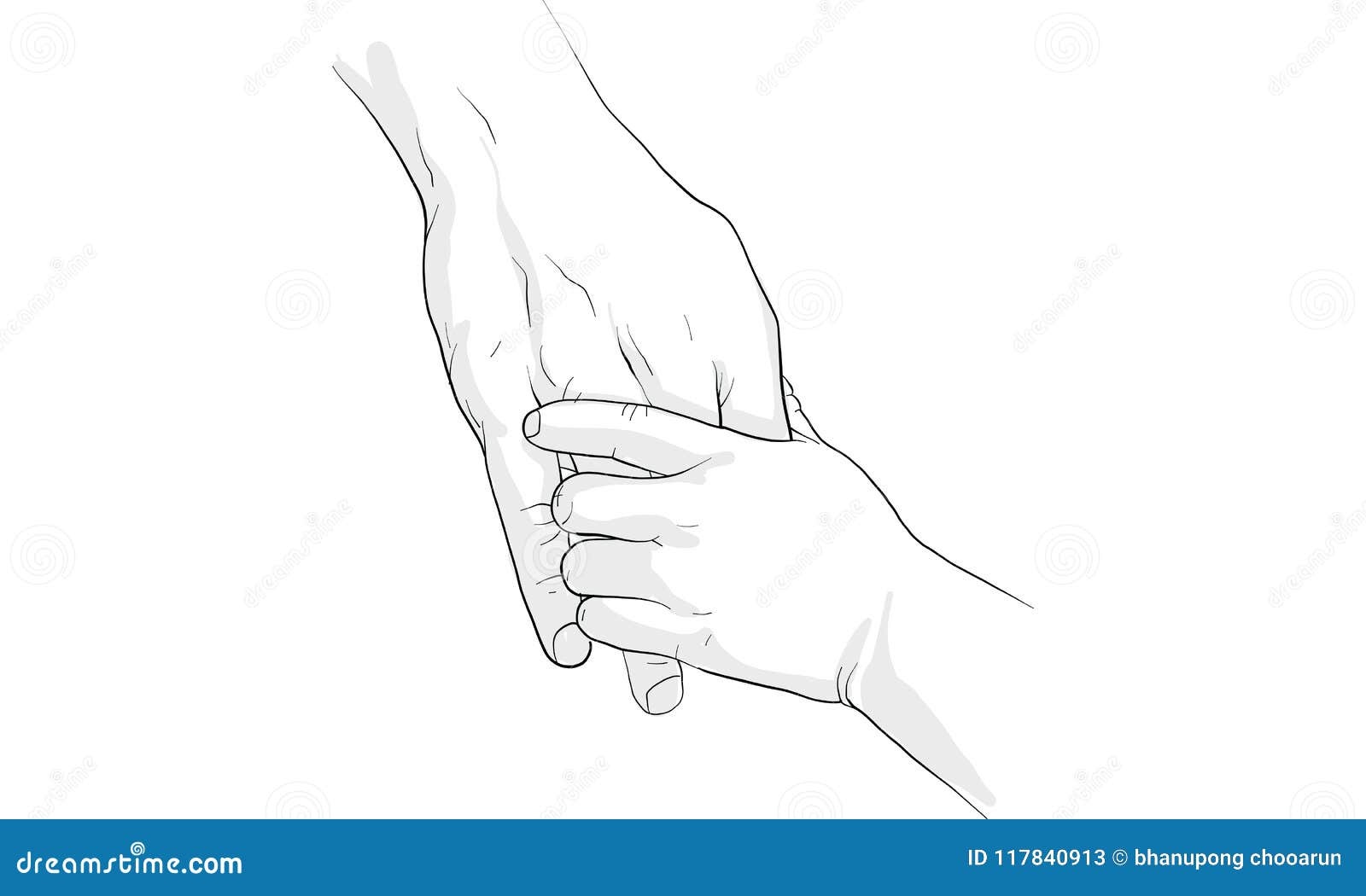 Hand Holding Children Hand Vector Stock Vector - Illustration of people ...