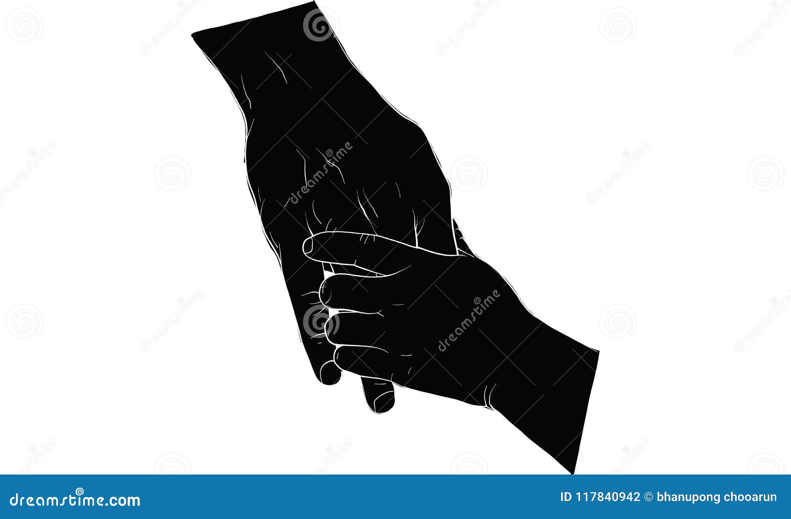 Hand Holding Children Hand Vector Stock Vector - Illustration of ...