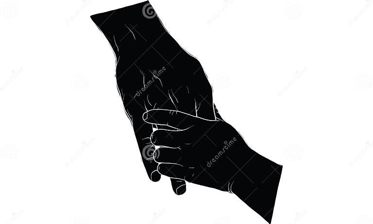 Hand Holding Children Hand Vector Stock Vector - Illustration of ...