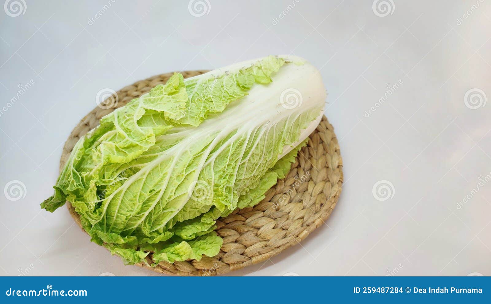 Fresh Chinese Cabbage on a White Background Stock Photo - Image of ...