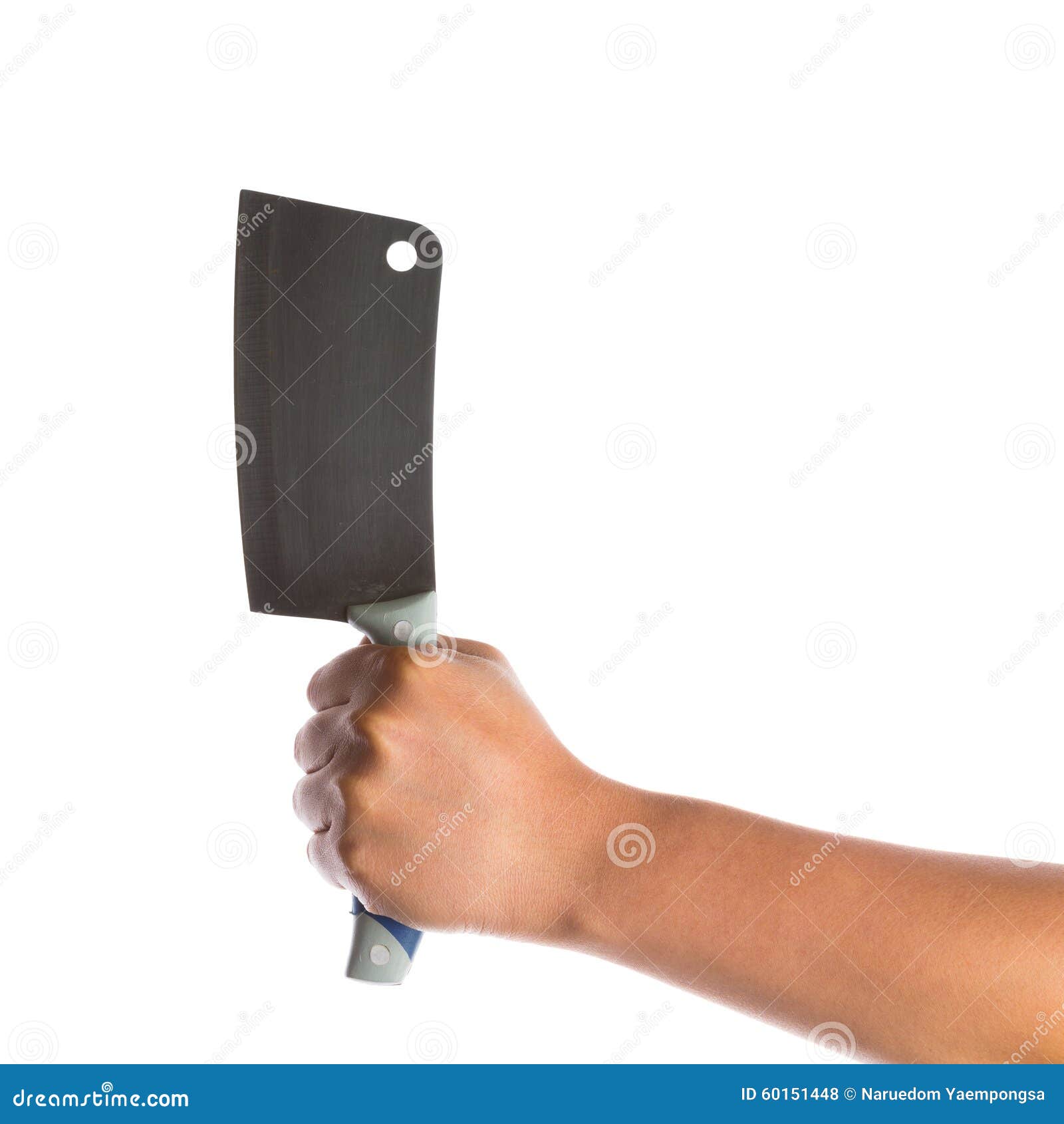 Hand Holding Chopping Knife Stock Photo - Image of gesture, human: 60151448