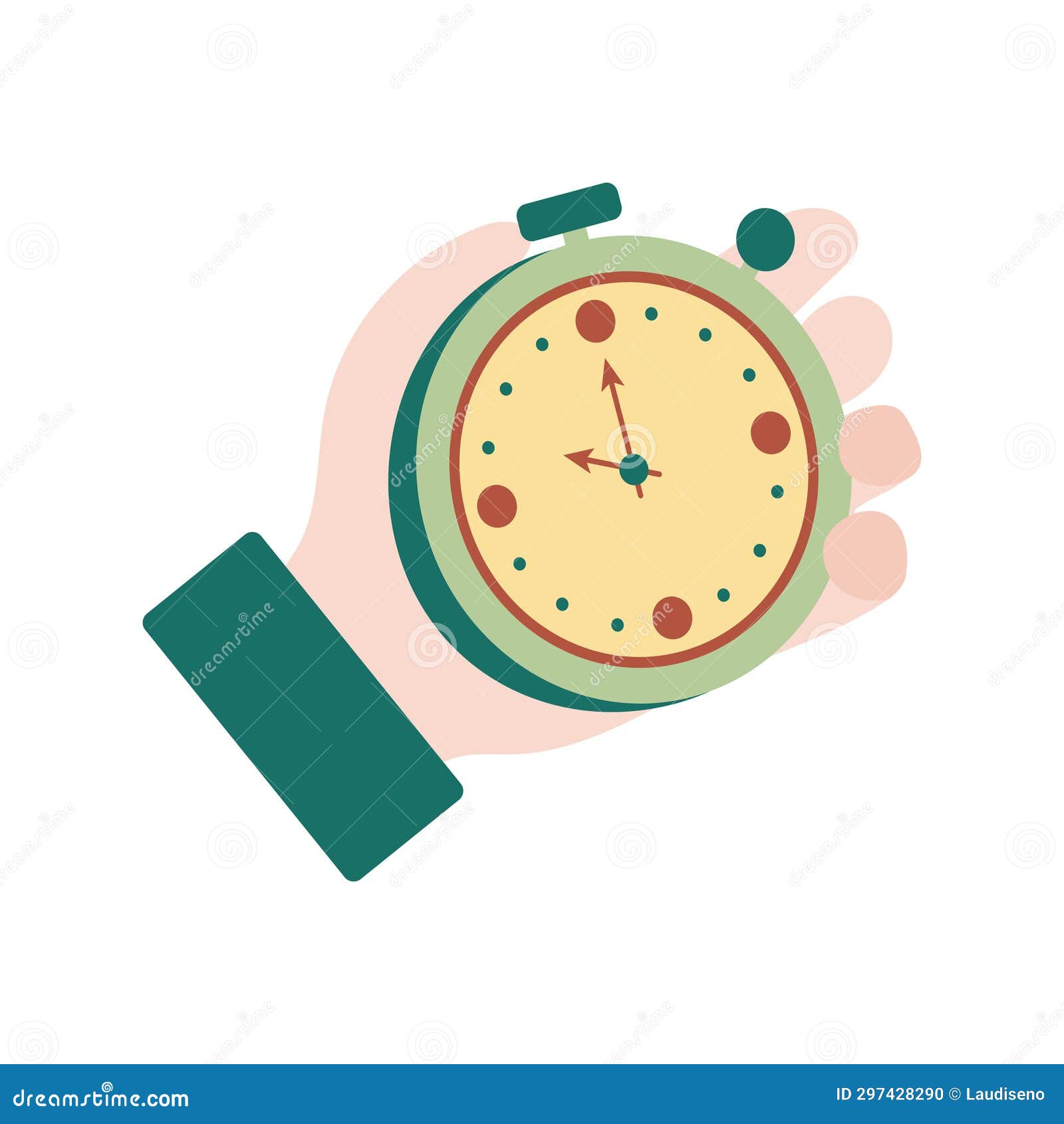 Hand Holding a Chronometer Icon Vector Stock Vector - Illustration of ...