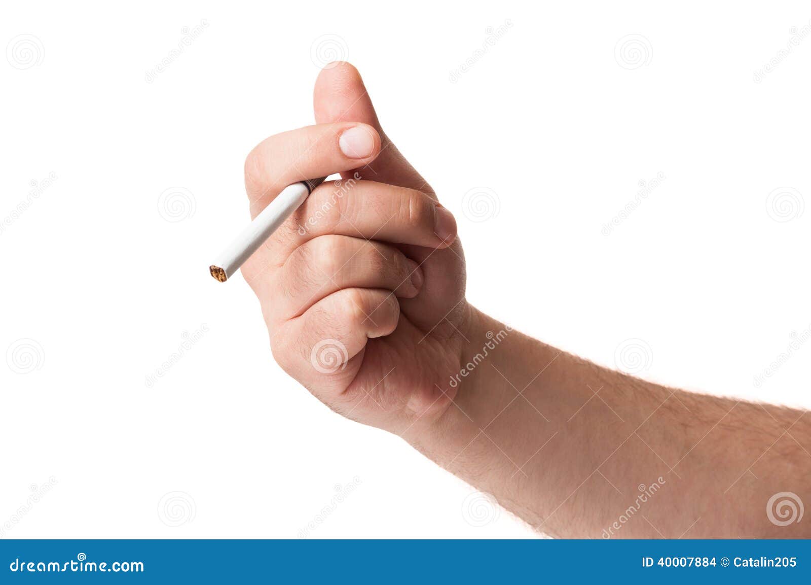 A Hand Holding a Cigarette Isolated on White Background Stock Photo ...