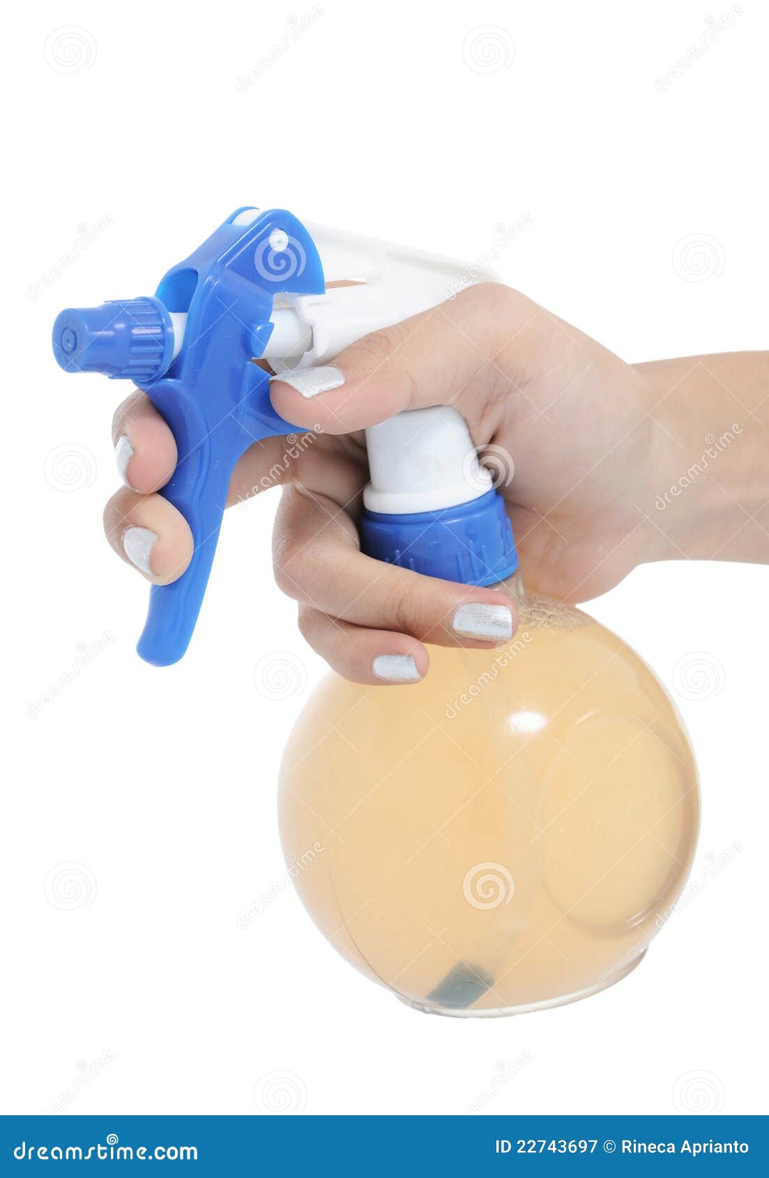 Hand Holding a Cleaning Spray Stock Image - Image of hand, chores: 22743697