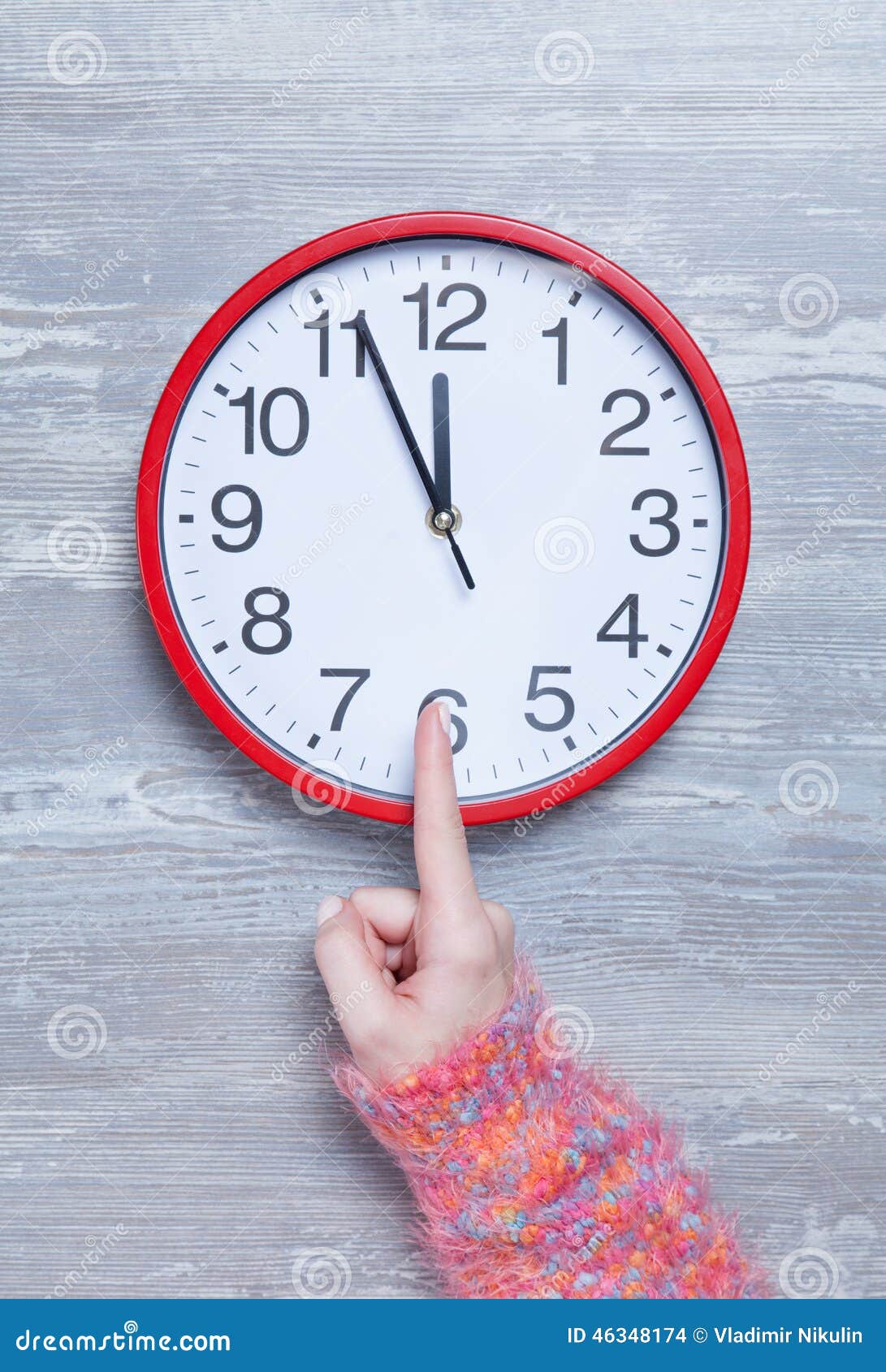 Hand holding clock stock photo. Image of pressure, back - 46348174