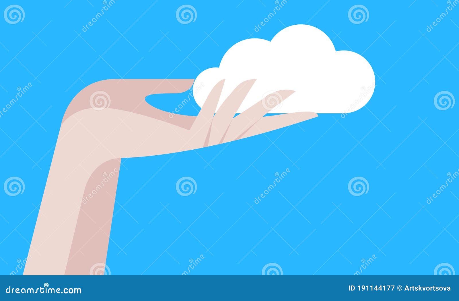 Hand Holding Cloud. Cloud Technology and Networking Concept. Web Cloud ...