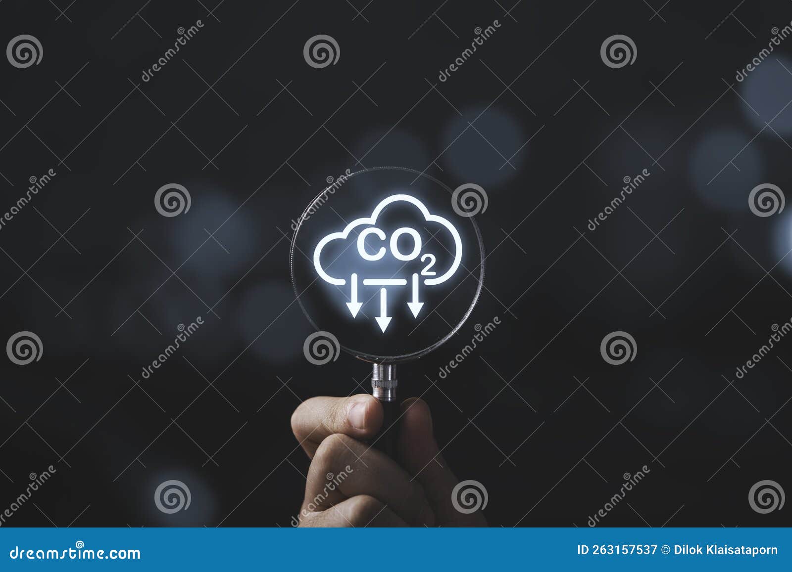 CO2 Reducing Icon On Green Leaf With Circular For Decrease CO2 , Carbon Footprint And Carbon ...