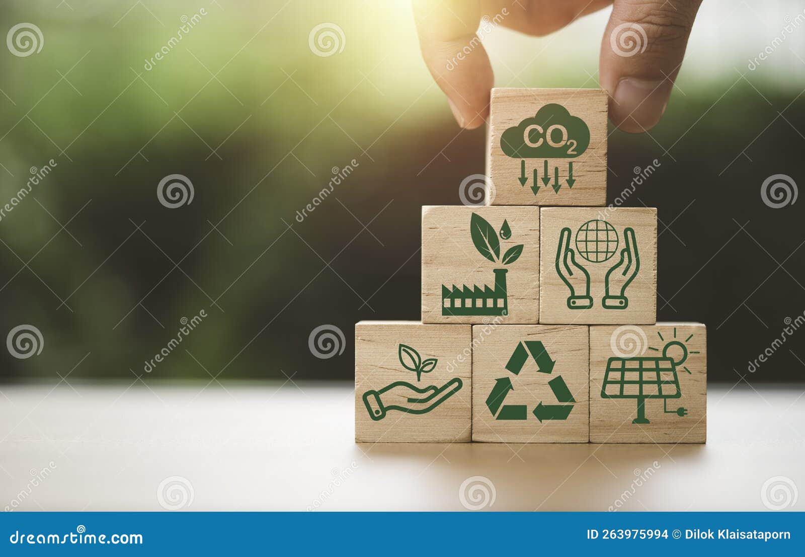 Hand Holding CO2 Reducing ,Recycle ,Green Factory Icon for Decrease CO2 ...