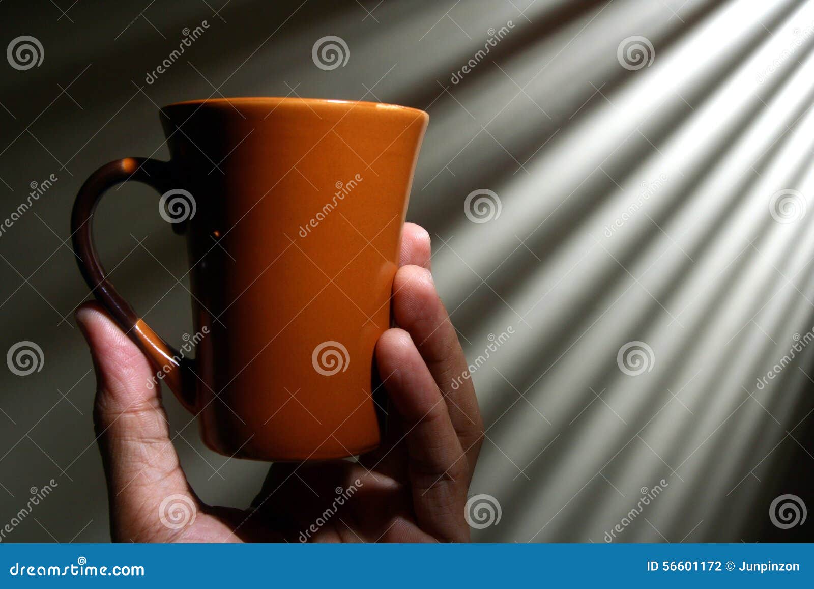 Hand holding a coffee mug stock photo. Image of beverage - 56601172
