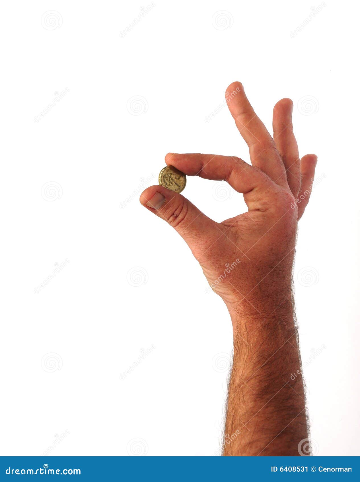 Hand holding a coin stock image. Image of pence, crunch - 6408531