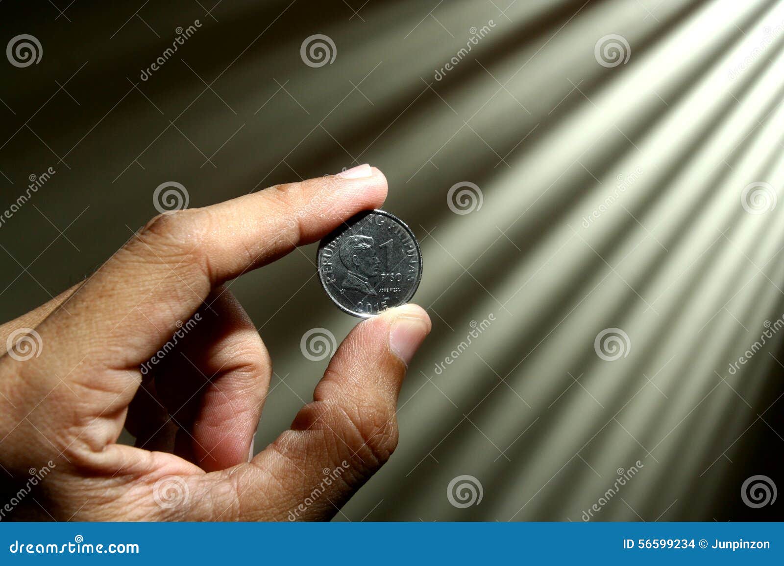 Hand holding a coin stock photo. Image of finance, investment - 56599234