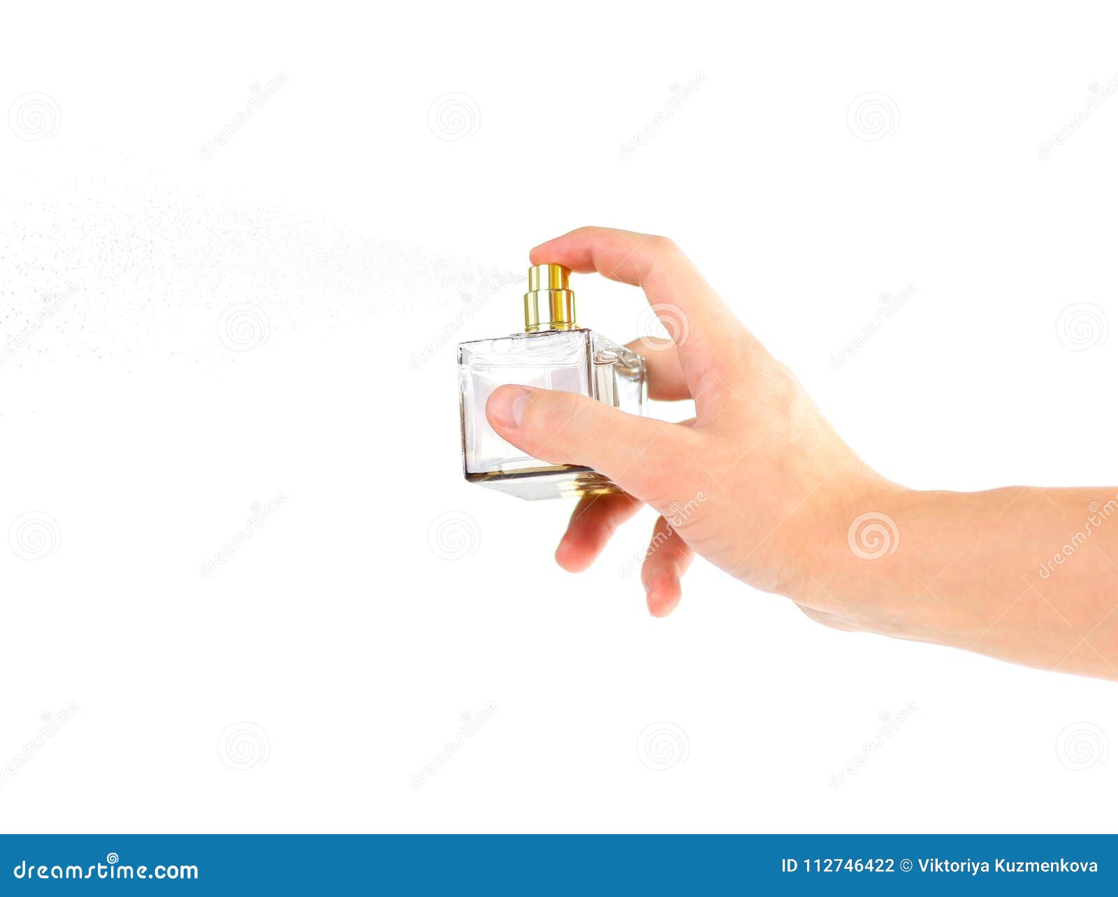 The Hand Holding the Cologne. Sprays Perfume Stock Photo - Image of ...