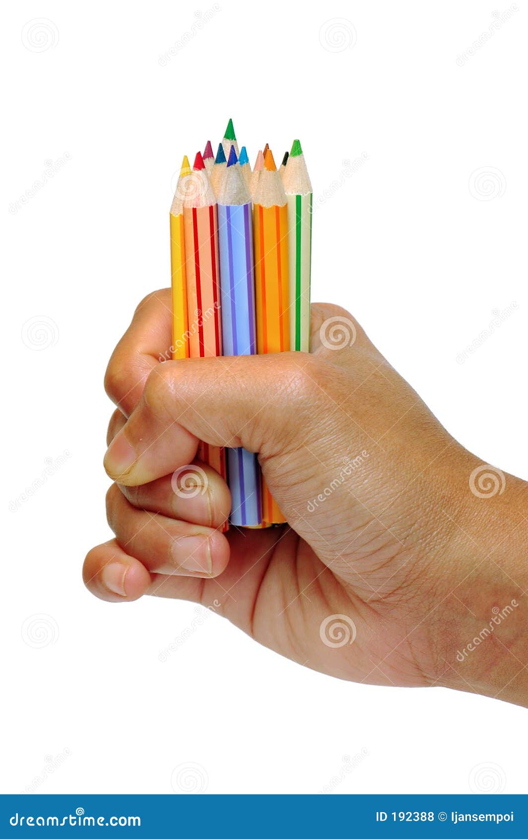 Hand Holding the Color Pencils 2 Stock Photo - Image of design ...